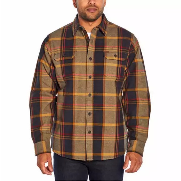 Orvis | Shirts | Nwt Orvis Big Bear Heavyweight Flannel Shirt Brown Red ...